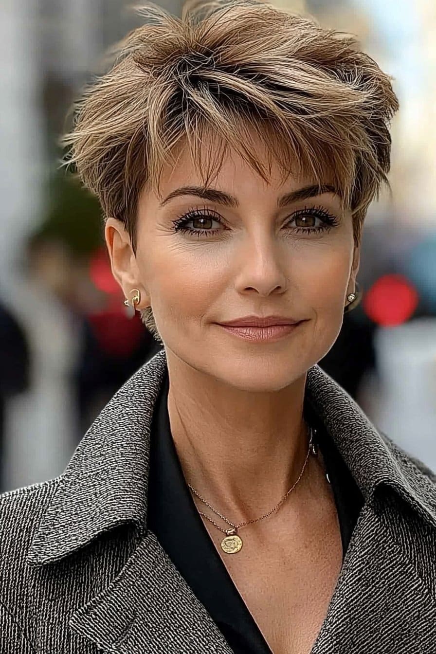 20 Undercut Edgy Choppy Pixie Cuts for Women Over 50 - Belle Beauty Hacks