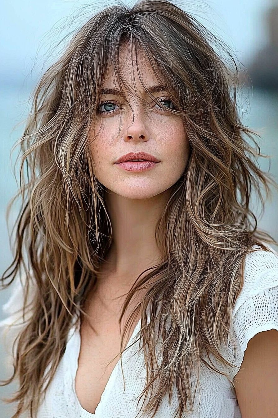 21 Wolf Cut Long Hair Ideas - Belle Beauty Hacks
