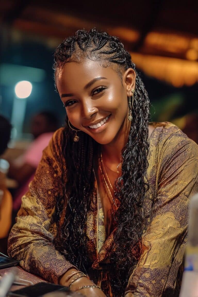 17 Beautiful Fulani Braids with Curls