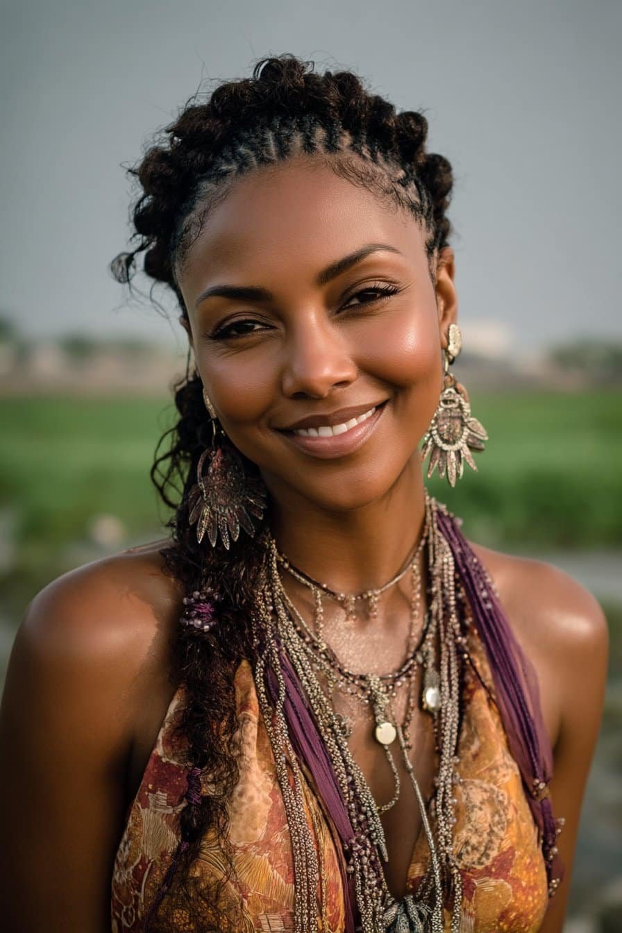 17 Beautiful Fulani Braids with Curls