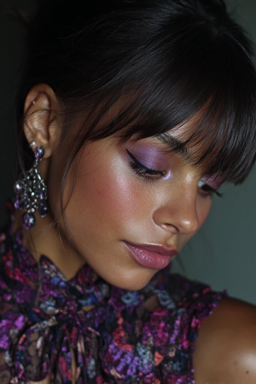 12 Stunning Purple Blush Makeup Looks