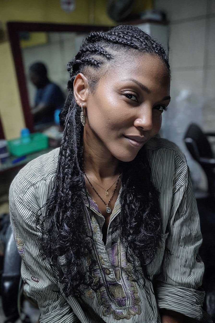17 Beautiful Fulani Braids with Curls