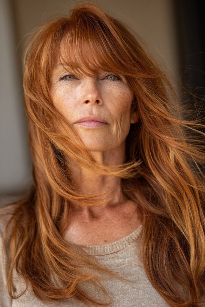 15 Stunning Long Shag Hairstyles for Older Women