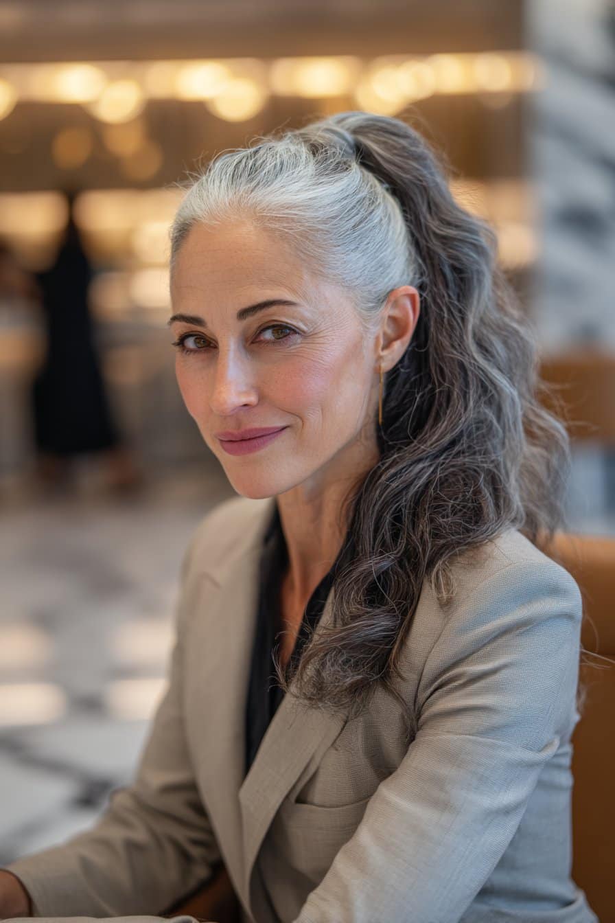 14 Stunning Ponytail Hairstyles for Women Over 40