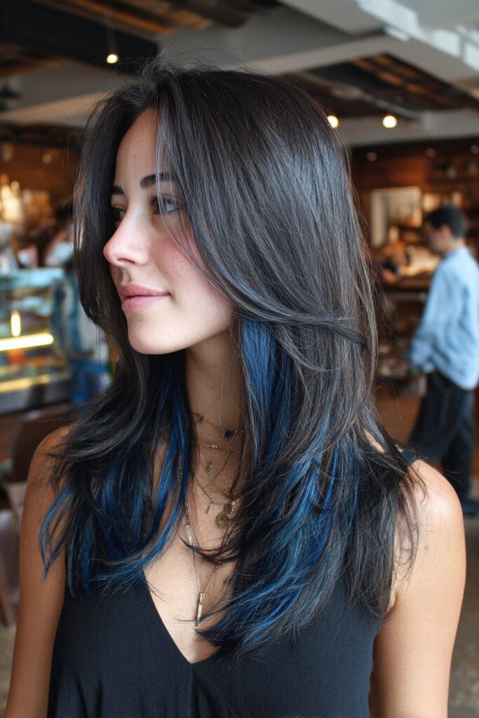 13 Gorgeous Blue Peekaboo Hair Ideas to Try