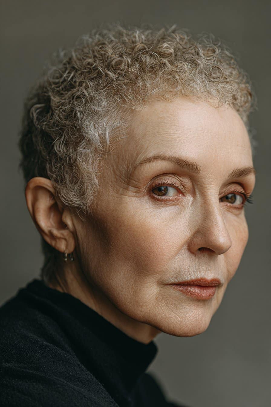 14 Short Haircuts for Older Women with Curly Hair