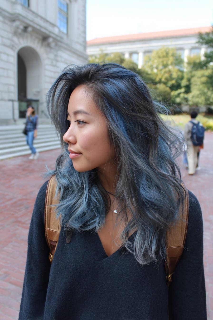 13 Gorgeous Blue Peekaboo Hair Ideas to Try