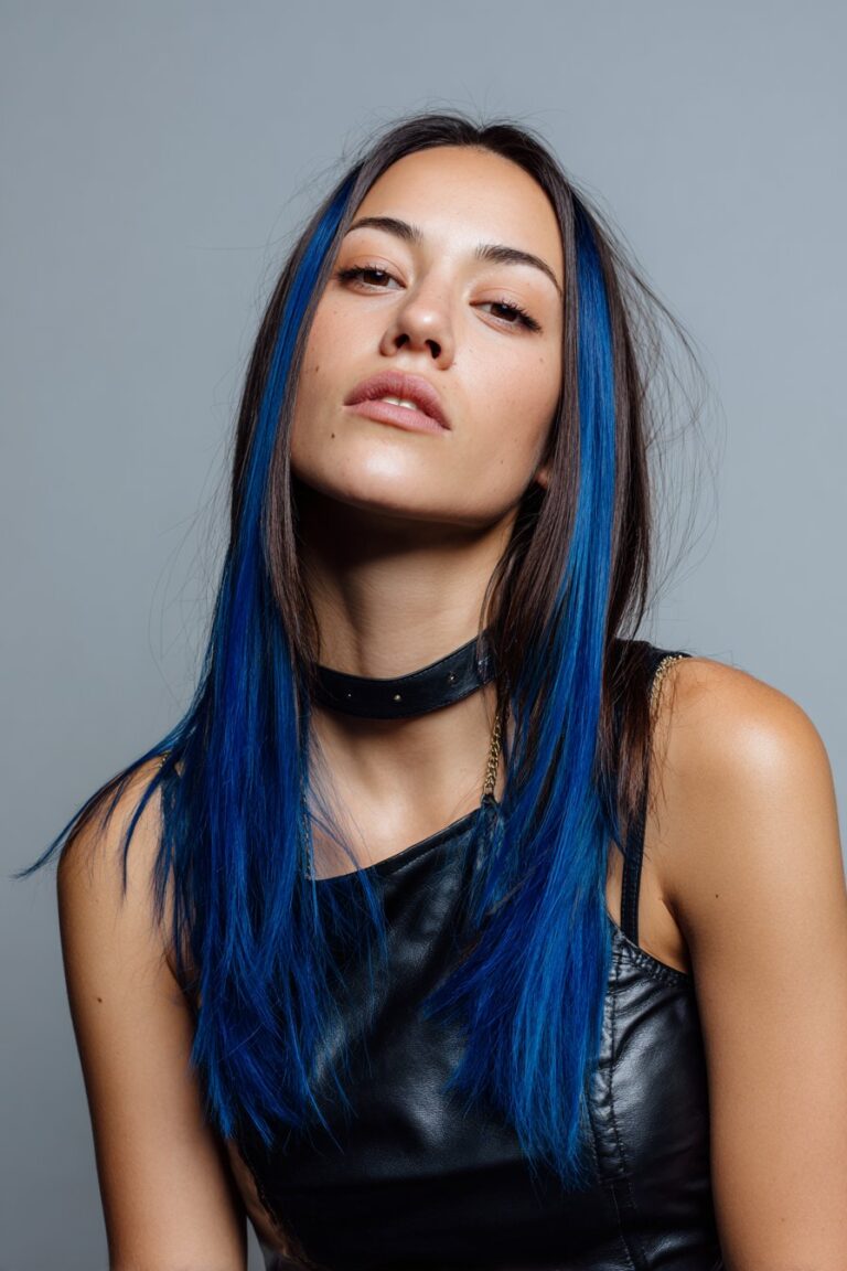 13 Gorgeous Blue Peekaboo Hair Ideas to Try